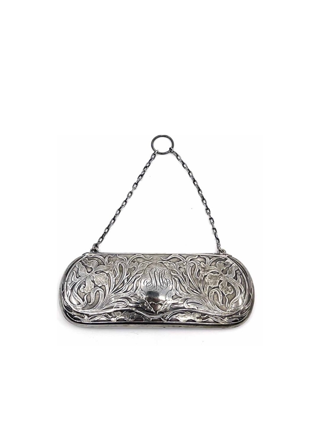 Antique Sterling Silver Art Deco Ladies Repousse Spectacle Eyeglass ...