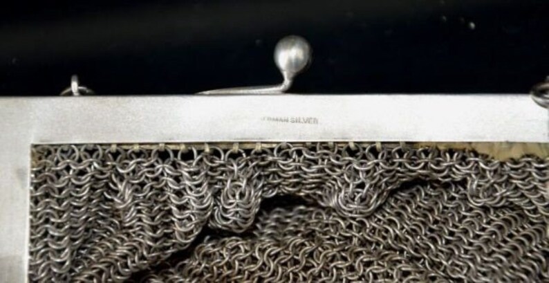 Vintage German Signed Silver Plated Mesh Designer Purse - Etsy
