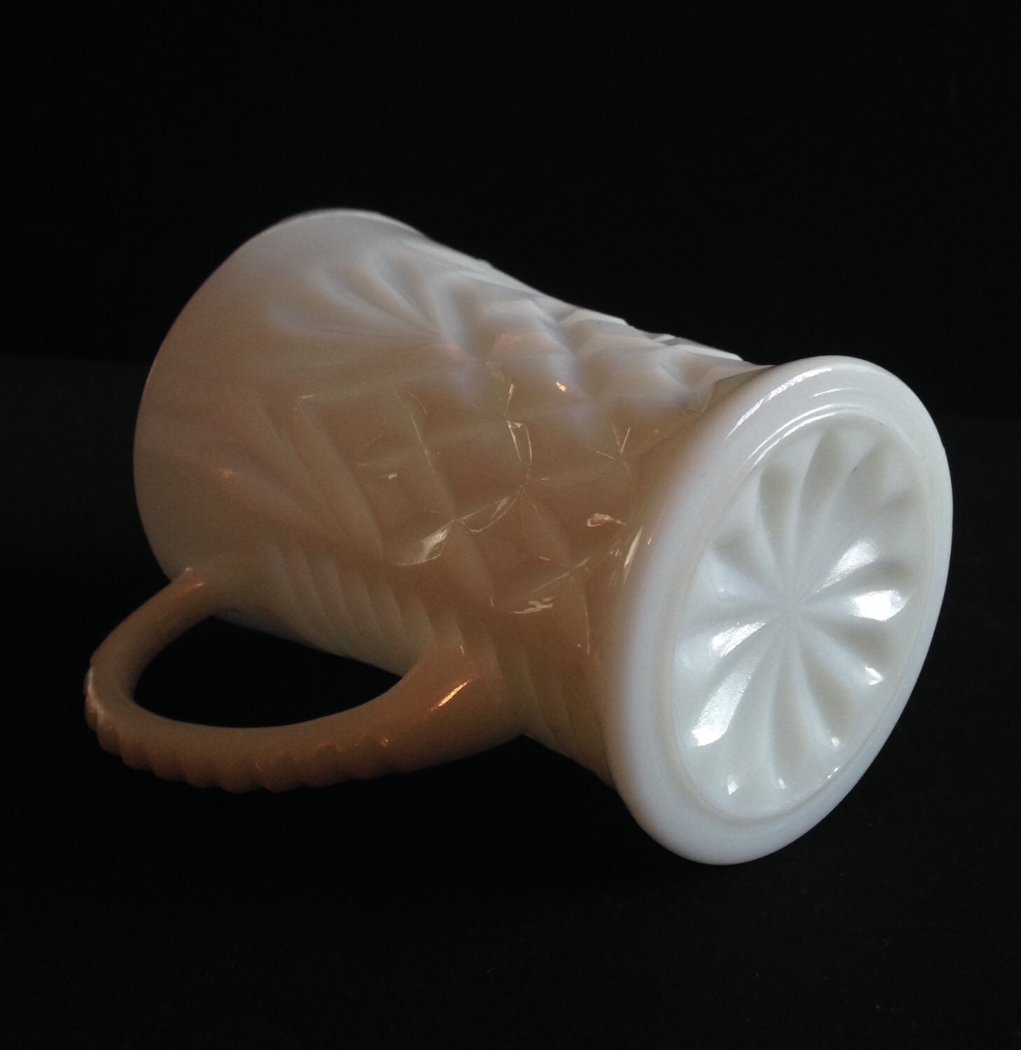 Vintage Fenton White Milk Glass Textured Creamer Serving Pitcher ...