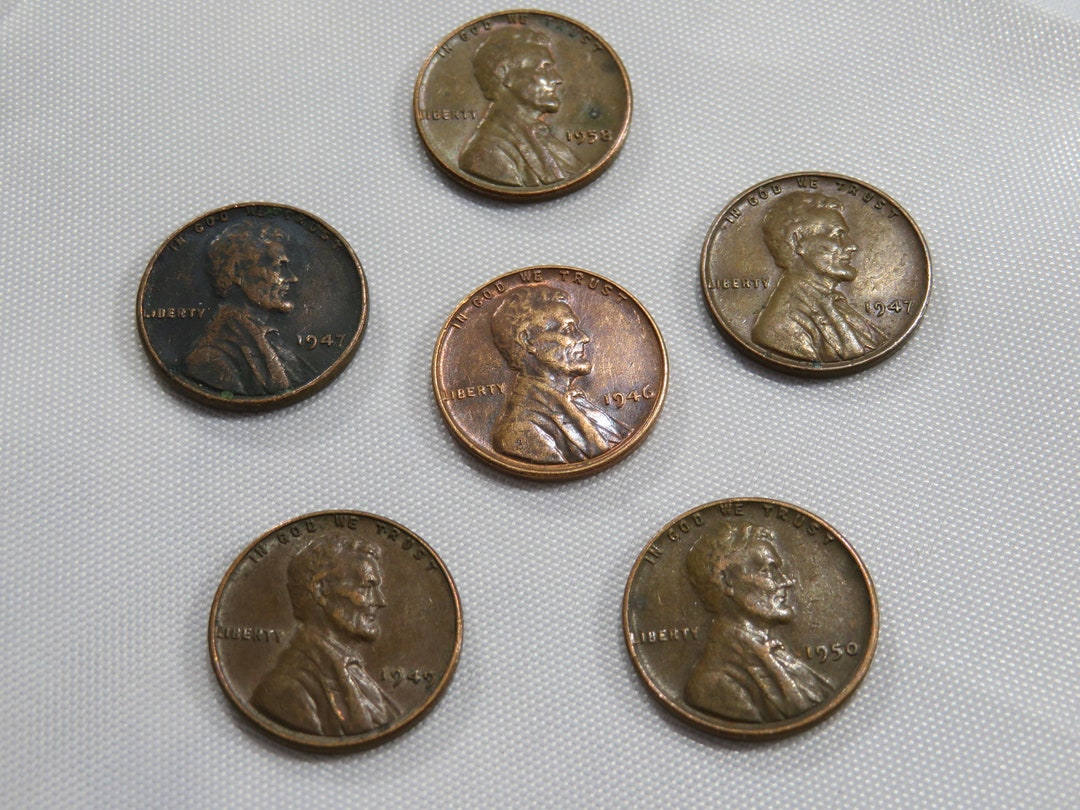 American Lincoln Head Wheat One Cent Circulated Penny Assorted Set of ...