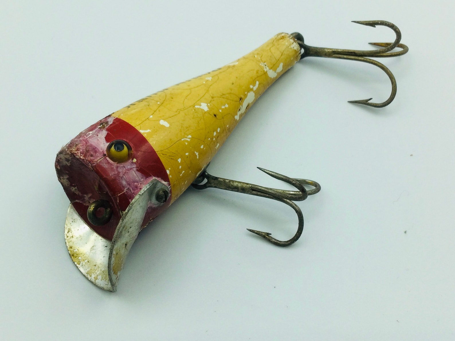 Vintage Creek Chub Pop N Dunk 6300 Series Wooden Fishing Lure Featuring ...