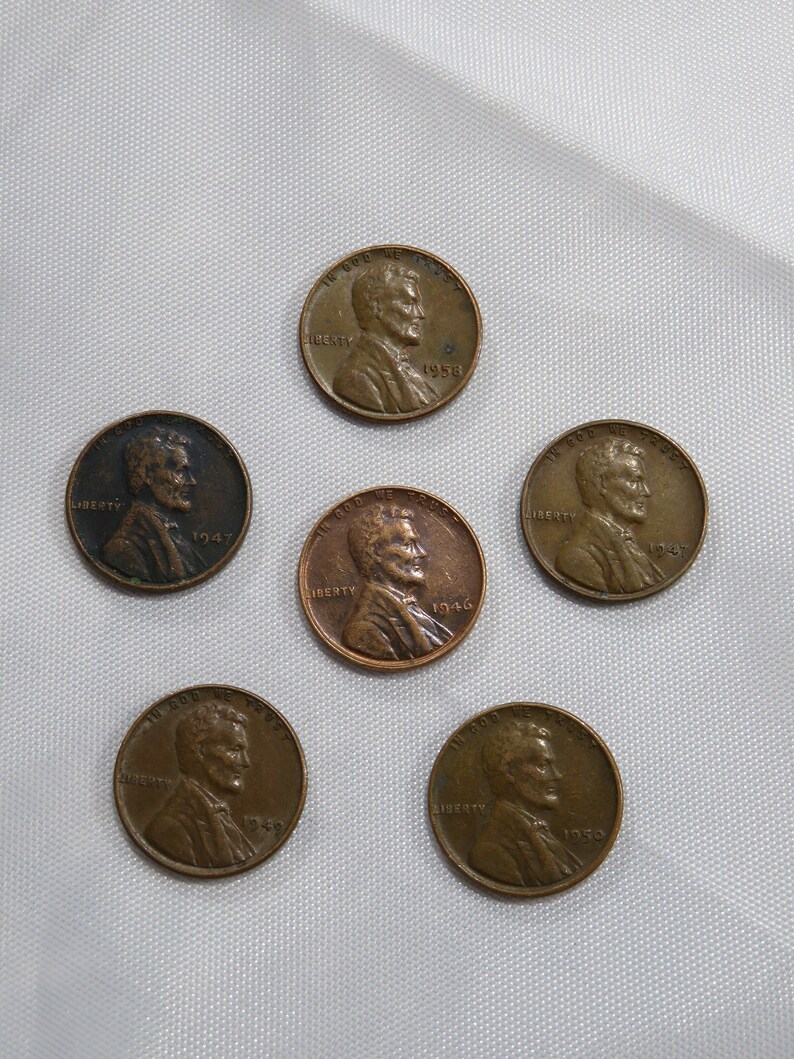 American Lincoln Head Wheat One Cent Circulated Penny Assorted - Etsy