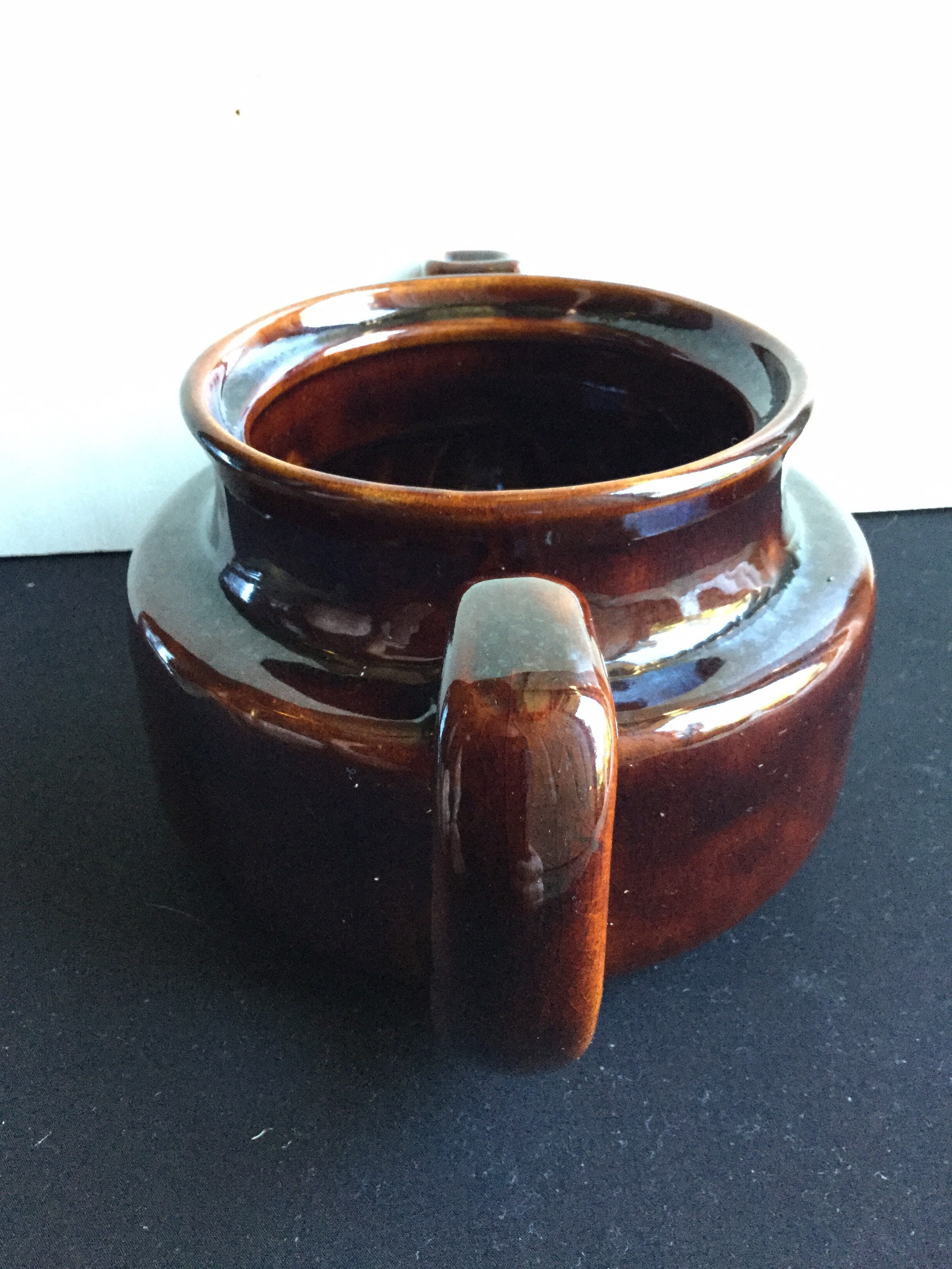 Vintage Maroon Fire Glazed Stoneware Single Handled Teapot - Etsy