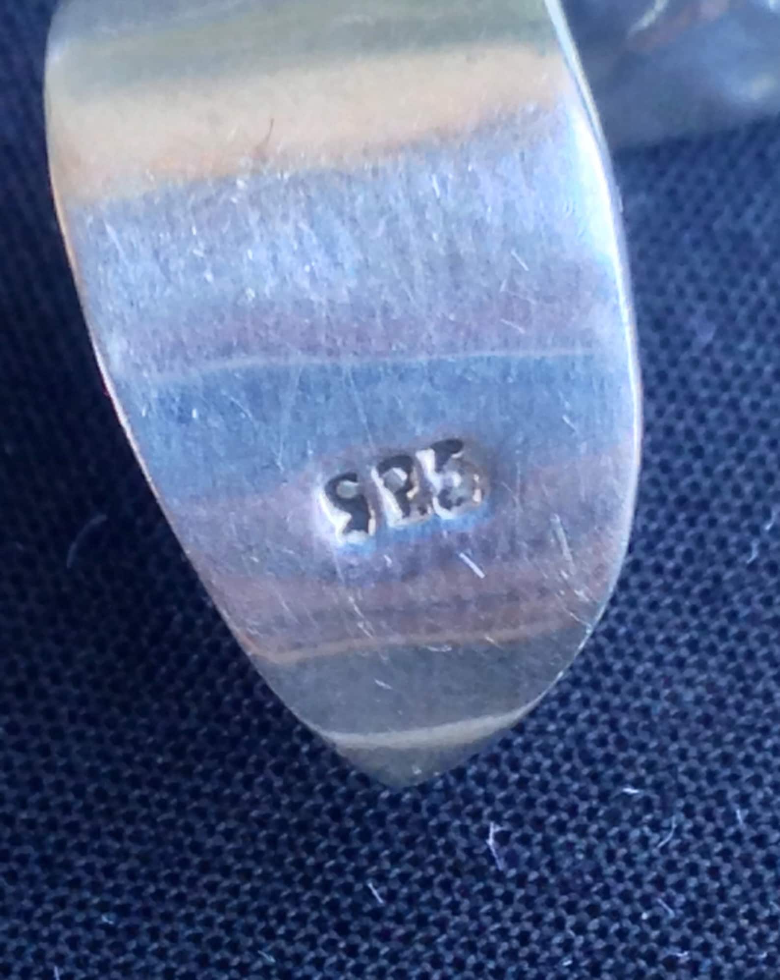 Vintage 'italy' Sterling Silver .925 Hammered Swirl - Etsy