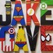 Superhero Letters Personalised Hand Painted Papier Mache Letters ...