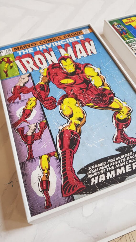 Iron Man Frame Superhero Print Super Hero Wall Art | Etsy