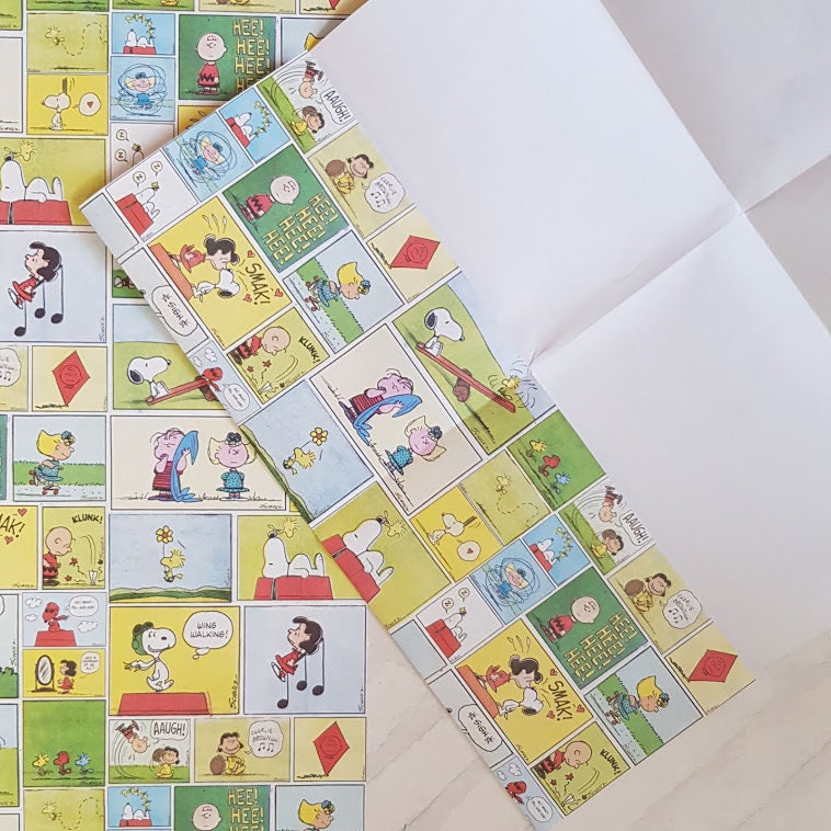 Snoopy Wrapping Paper Snoopy Gift Wrap Peanuts Wrapping - Etsy UK