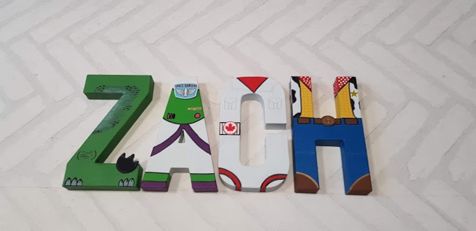 Toy Story Decor Personalized Hand Painted Letters Toy Story - Etsy