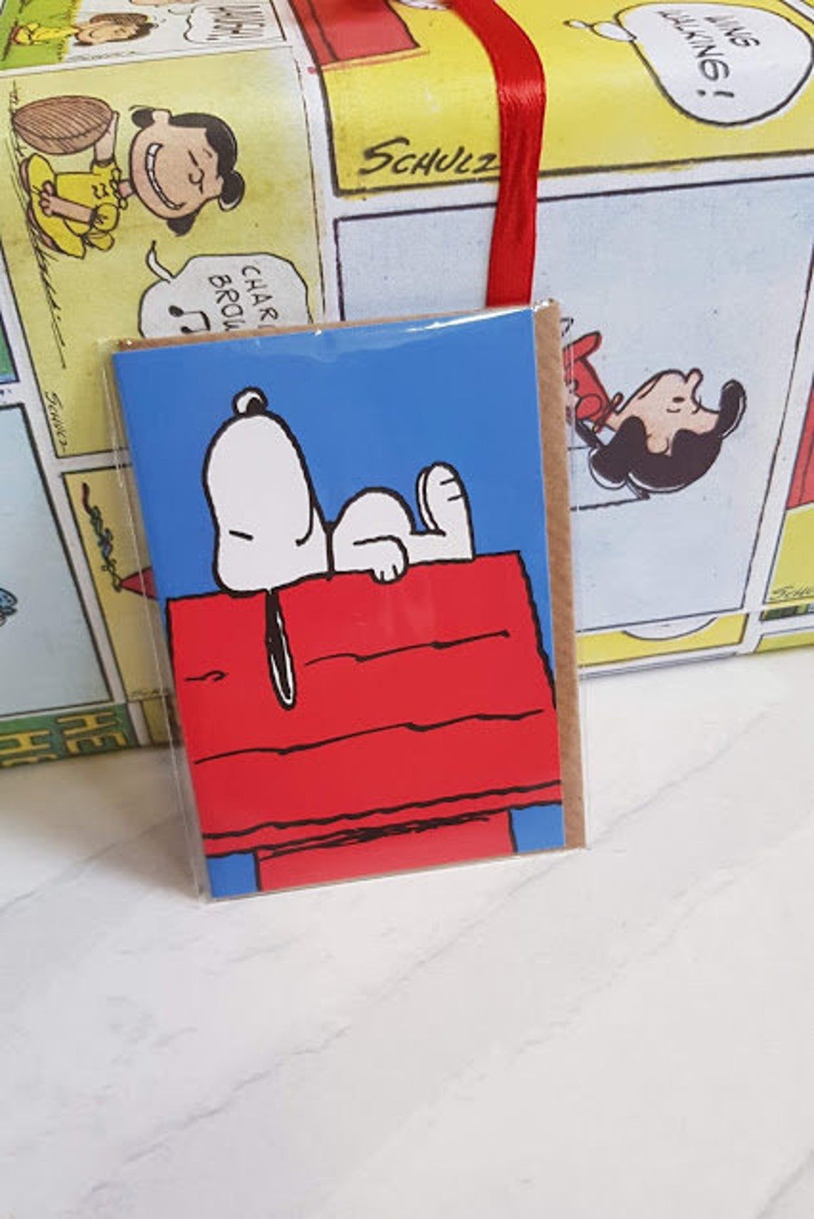 Snoopy Wrapping Paper Snoopy Gift Wrap Peanuts Wrapping | Etsy