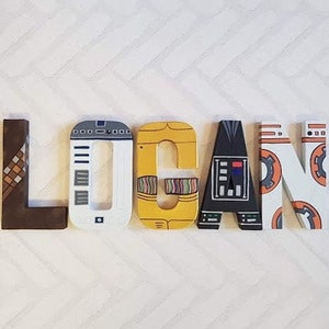 Star Wars Bedroom 3D Initial Plaque Kid's Door Sign | Etsy