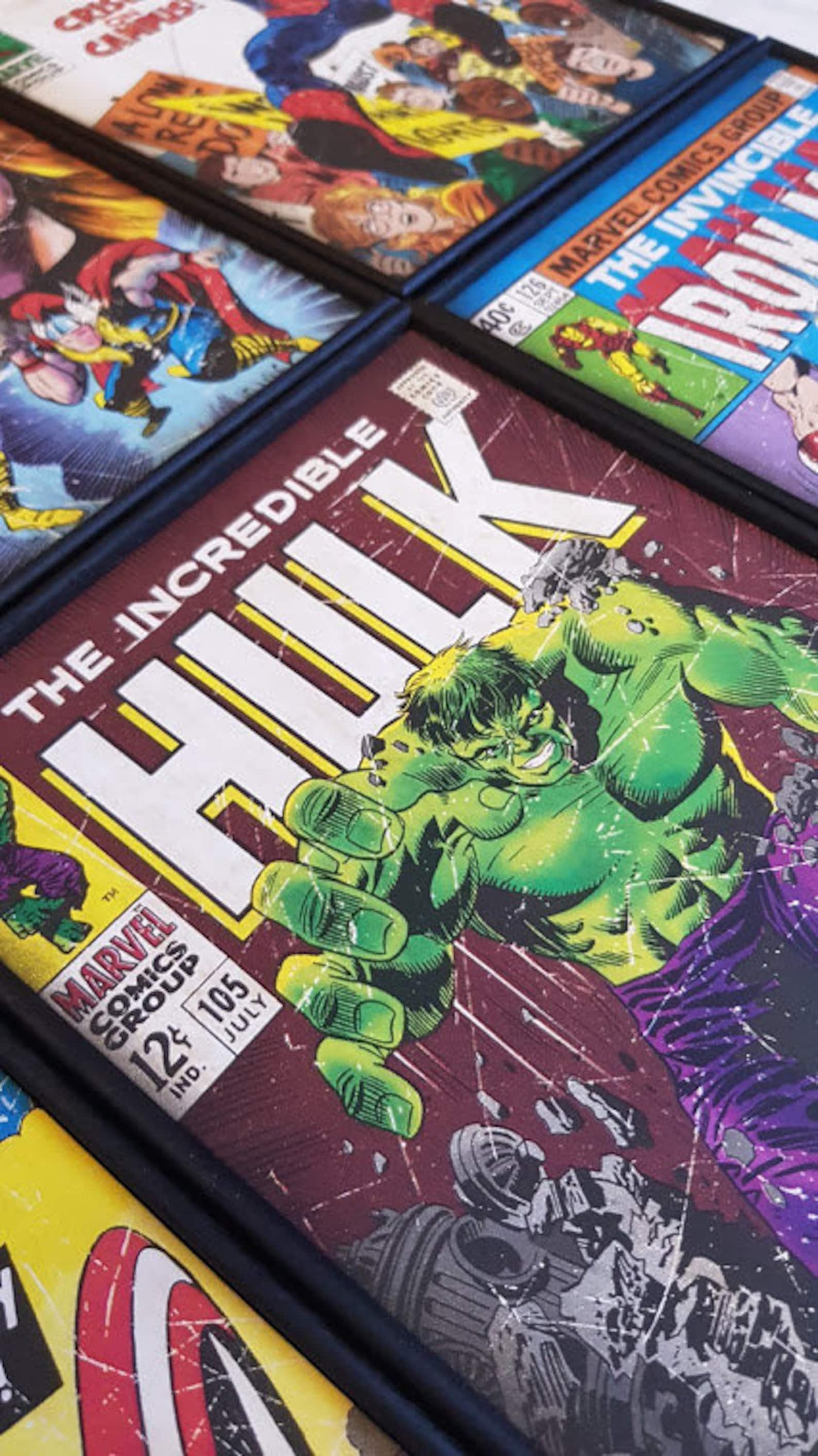 Hulk Frame Superhero Print Super Hero Wall Art Vintage | Etsy