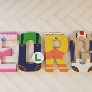 Personalized Mario Letters - Hand Painted Papier Mache Letters - Mario ...