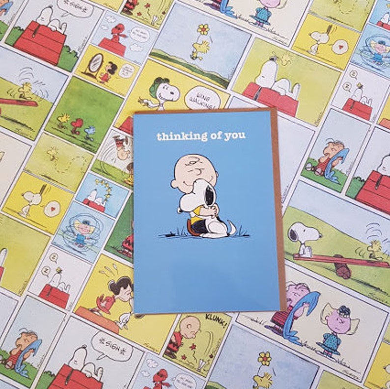 Snoopy Card Think of You Card Sympathy Card Peanuts - Etsy