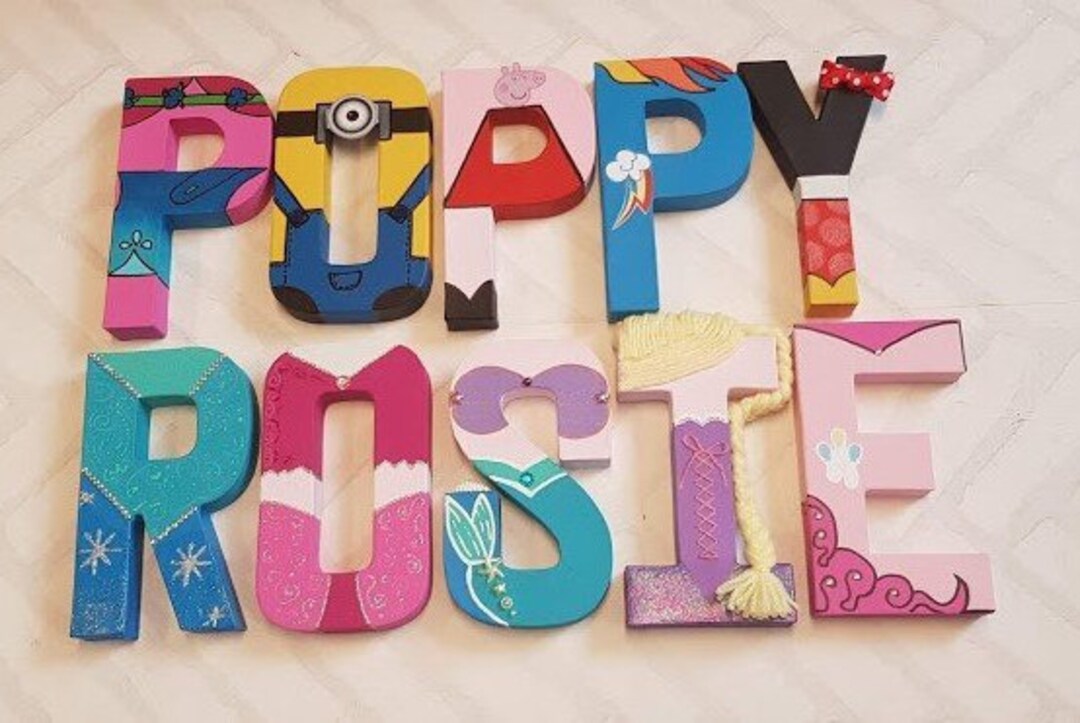 Princess Letters - Personalized Hand Painted Papier Mache Letters ...