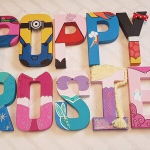 Princess Letters - Personalized Hand Painted Papier Mache Letters ...