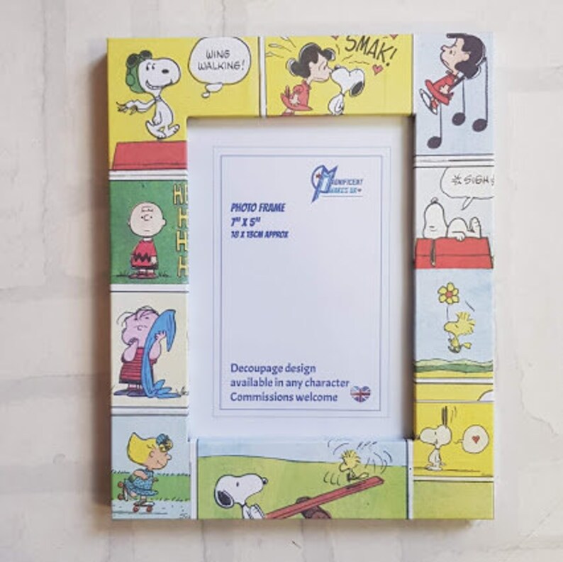 Snoopy Frame Peanuts Frame Comic Book Frame Decoupage - Etsy