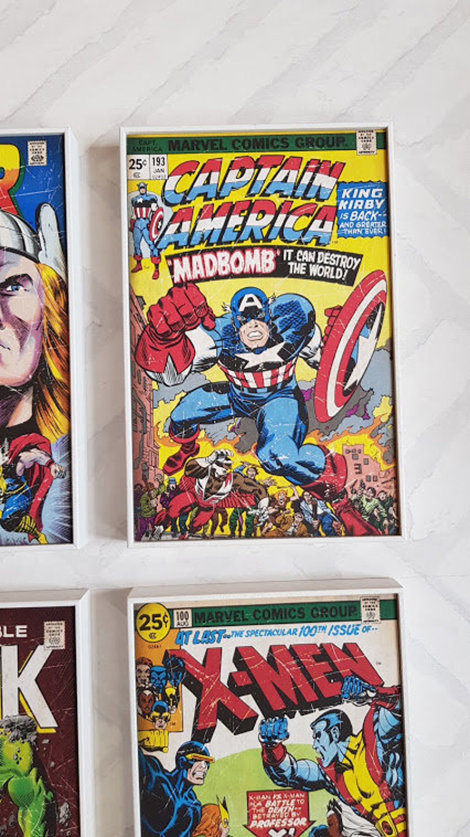 Captain America Frame Superhero Print Super Hero Wall Art - Etsy