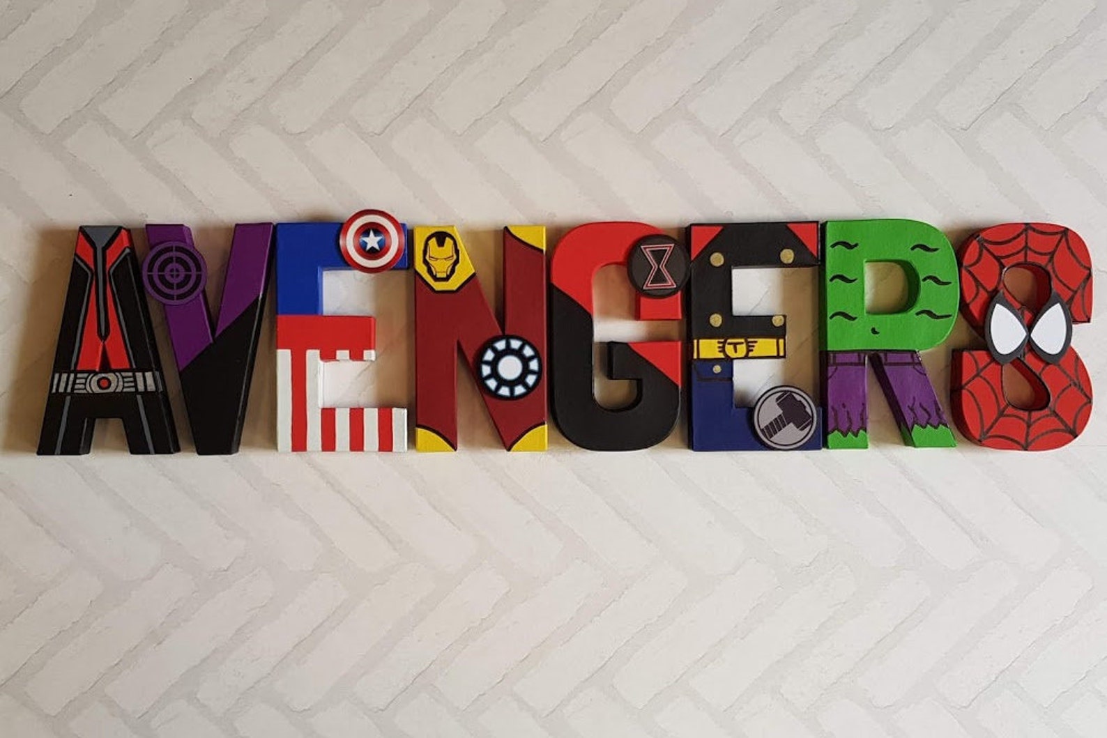 Superhero Letters Personalised Hand Painted Papier Mache - Etsy