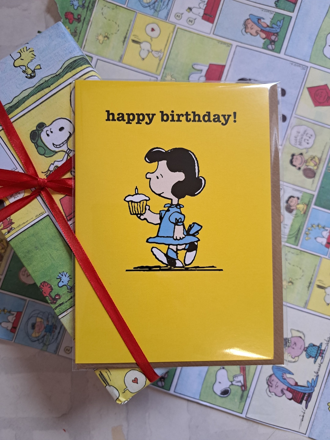 Snoopy Happy Birthday Card - Lucy Van Pelt Card - Snoopy Birthday ...