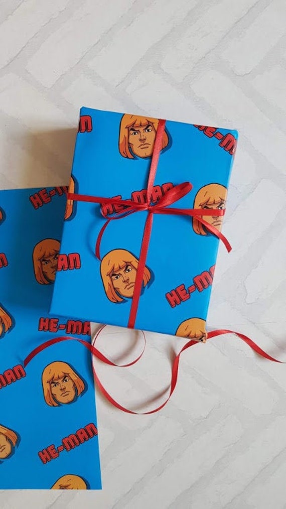 He-man Wrapping Paper He-man Gift Wrap Wrapping Paper - Etsy