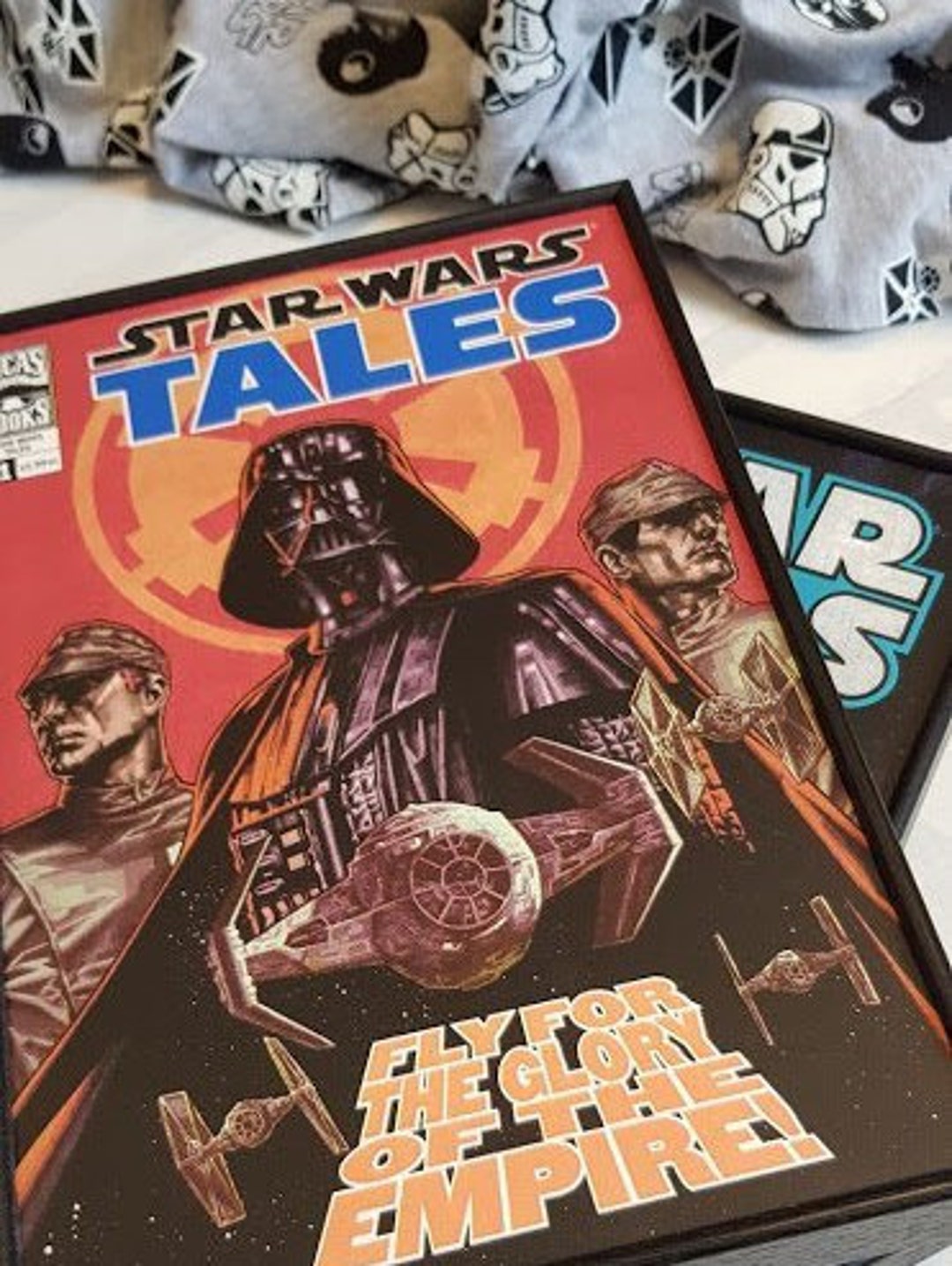 Darth Vader Frame Star Wars Frame Star Wars Wall Art Retro Style Print ...