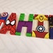 Personalized Hero Letters Hand Painted Papier Mache Super Hero Letters ...