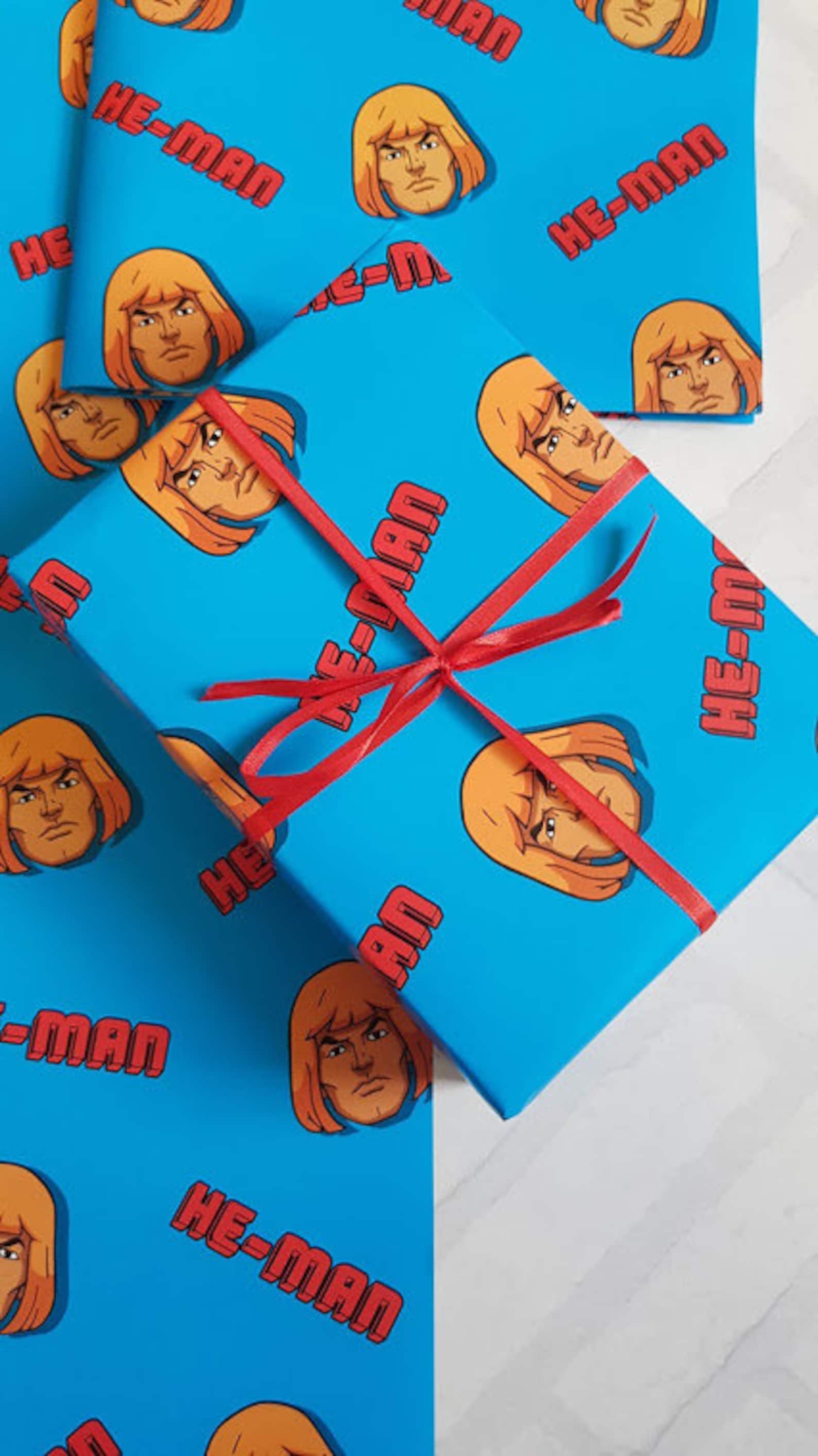 He-man Wrapping Paper He-man Gift Wrap Wrapping Paper - Etsy