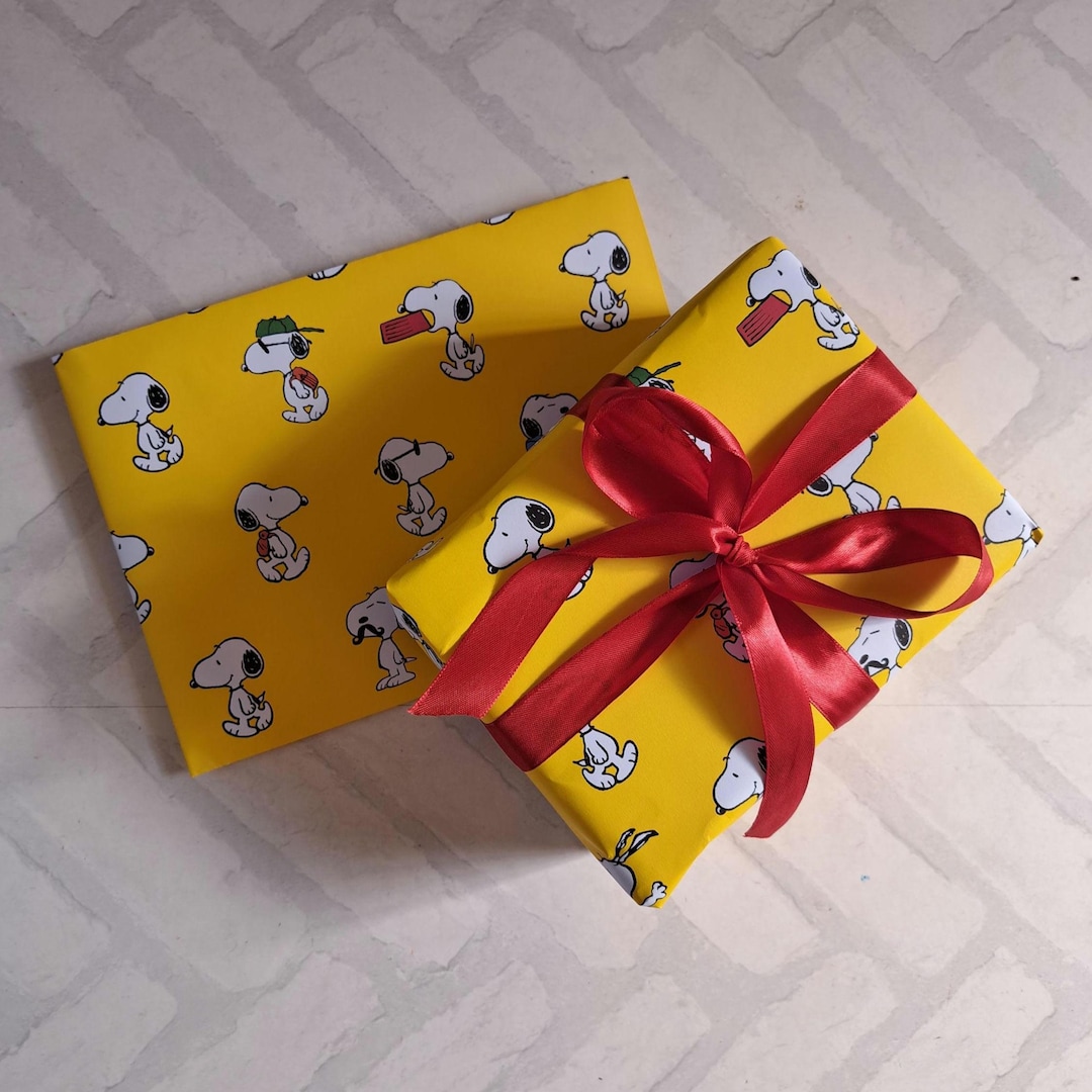 Snoopy Wrapping Paper - Snoopy Gift Wrap - Peanuts Wrapping Paper ...