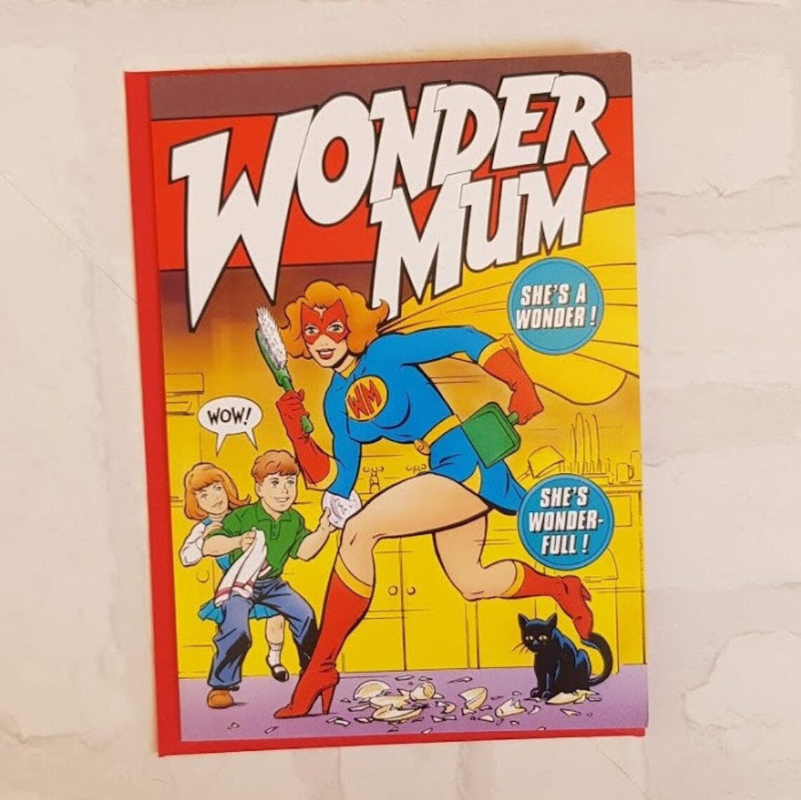 Wonder Mum Card Birthday Card Comic Book Card Pop Art | Etsy