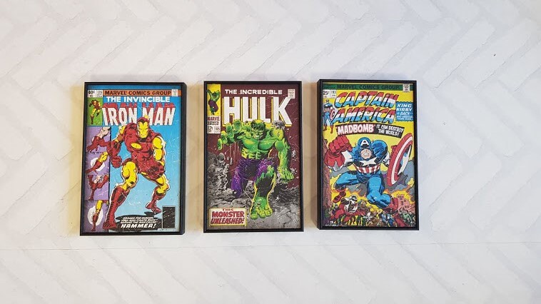 Iron Man Frame Superhero Print Super Hero Wall Art | Etsy