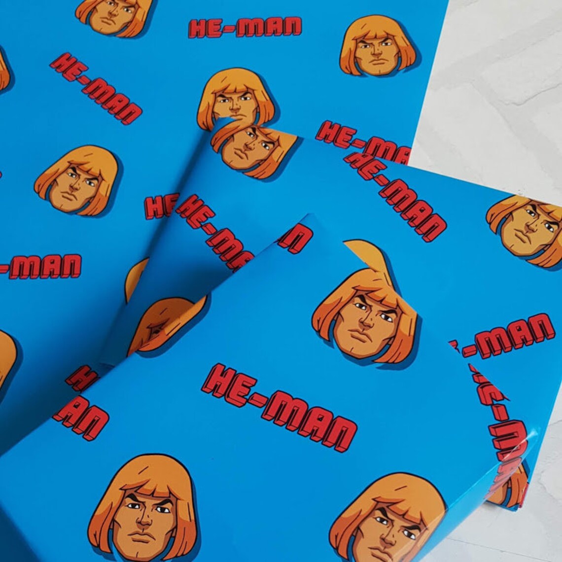 He-man Wrapping Paper He-man Gift Wrap Wrapping Paper - Etsy