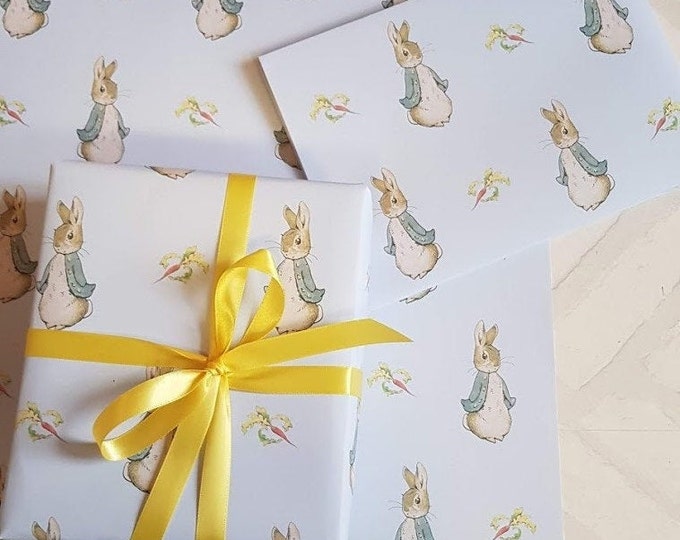 Peter Rabbit Wrapping Paper Beatrix Potter Gift Wrap Peter Rabbit Gift ...
