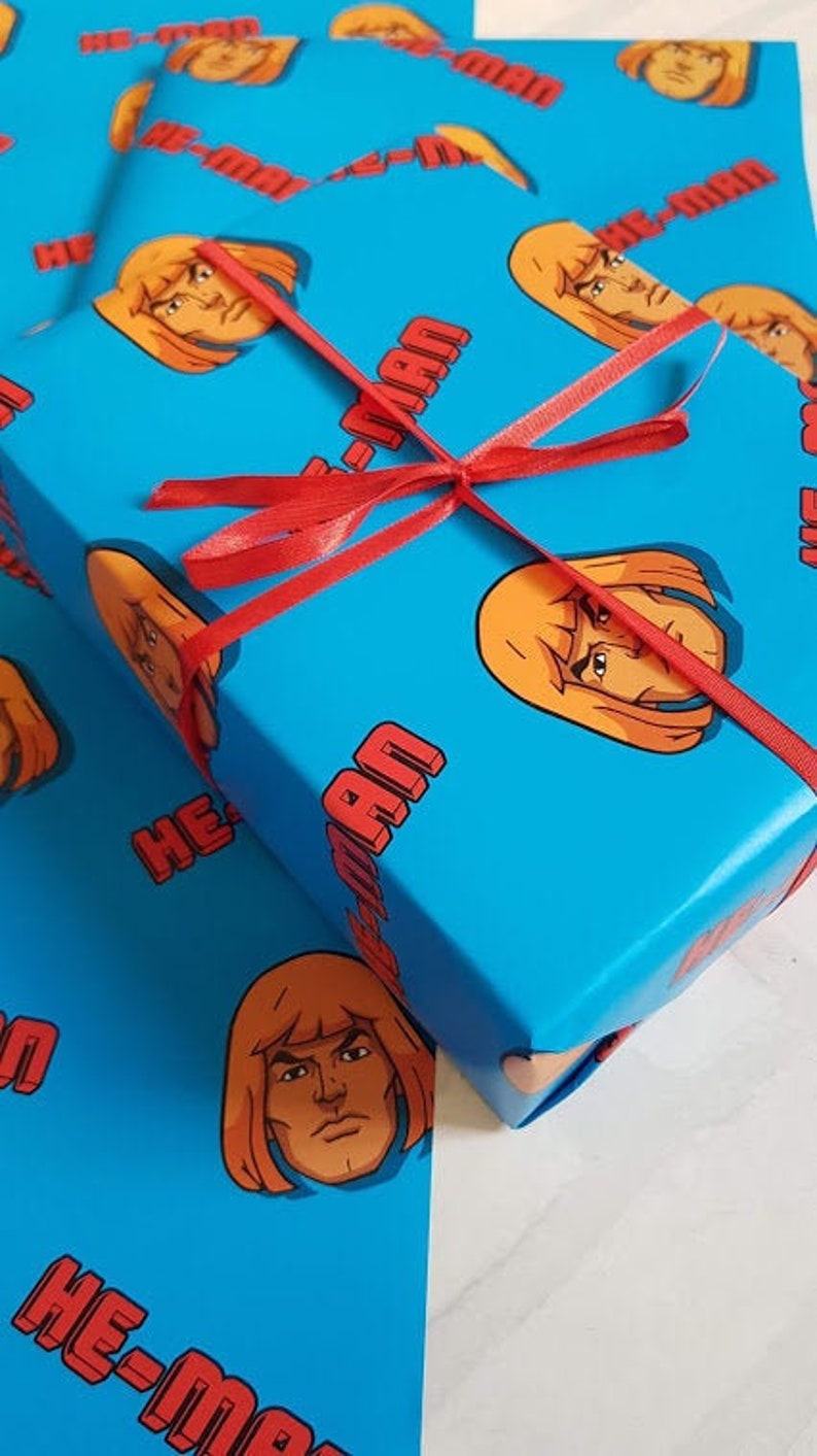 He-man Wrapping Paper He-man Gift Wrap Wrapping Paper - Etsy