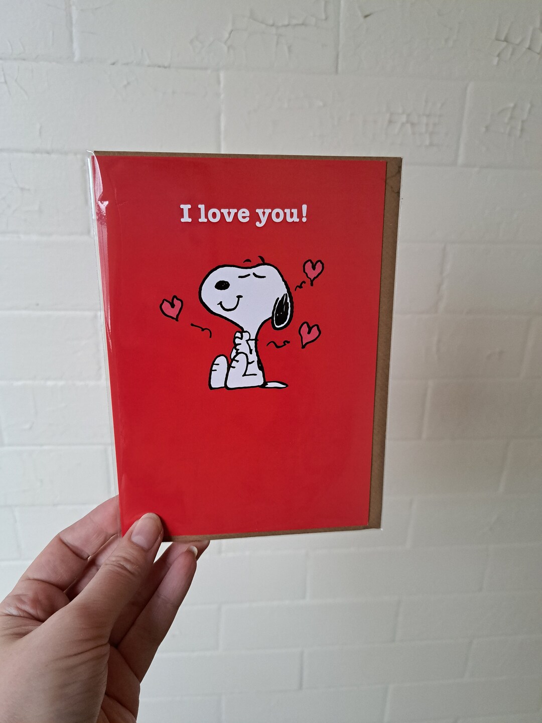 Snoopy Valentine's Card - Snoopy Card - Card for Her - Card for Him ...