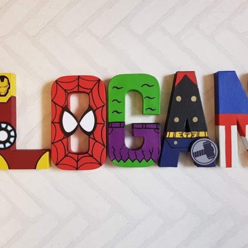 Superhero Letters - Etsy