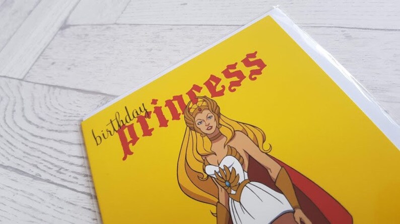 Birthday Princess Card She-ra Card Comic Book Card - Etsy