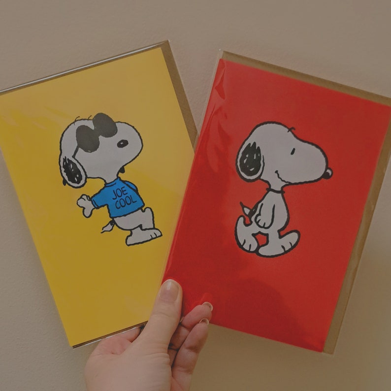 Snoopy Card - Red Snoopy Card - Snoopy Birthday - Card for Snoopy Fan ...