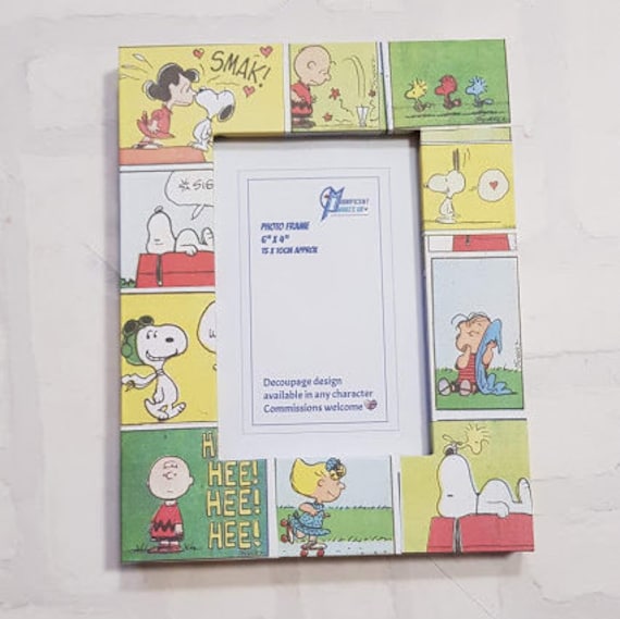 Snoopy Frame Peanuts Frame Comic Book Frame Decoupage | Etsy