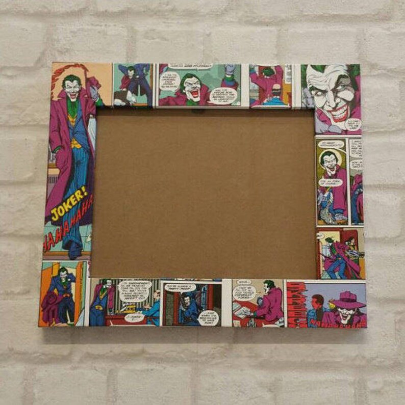 The Joker Frame Comic Book Villan Decoupage Picture Frame | Etsy