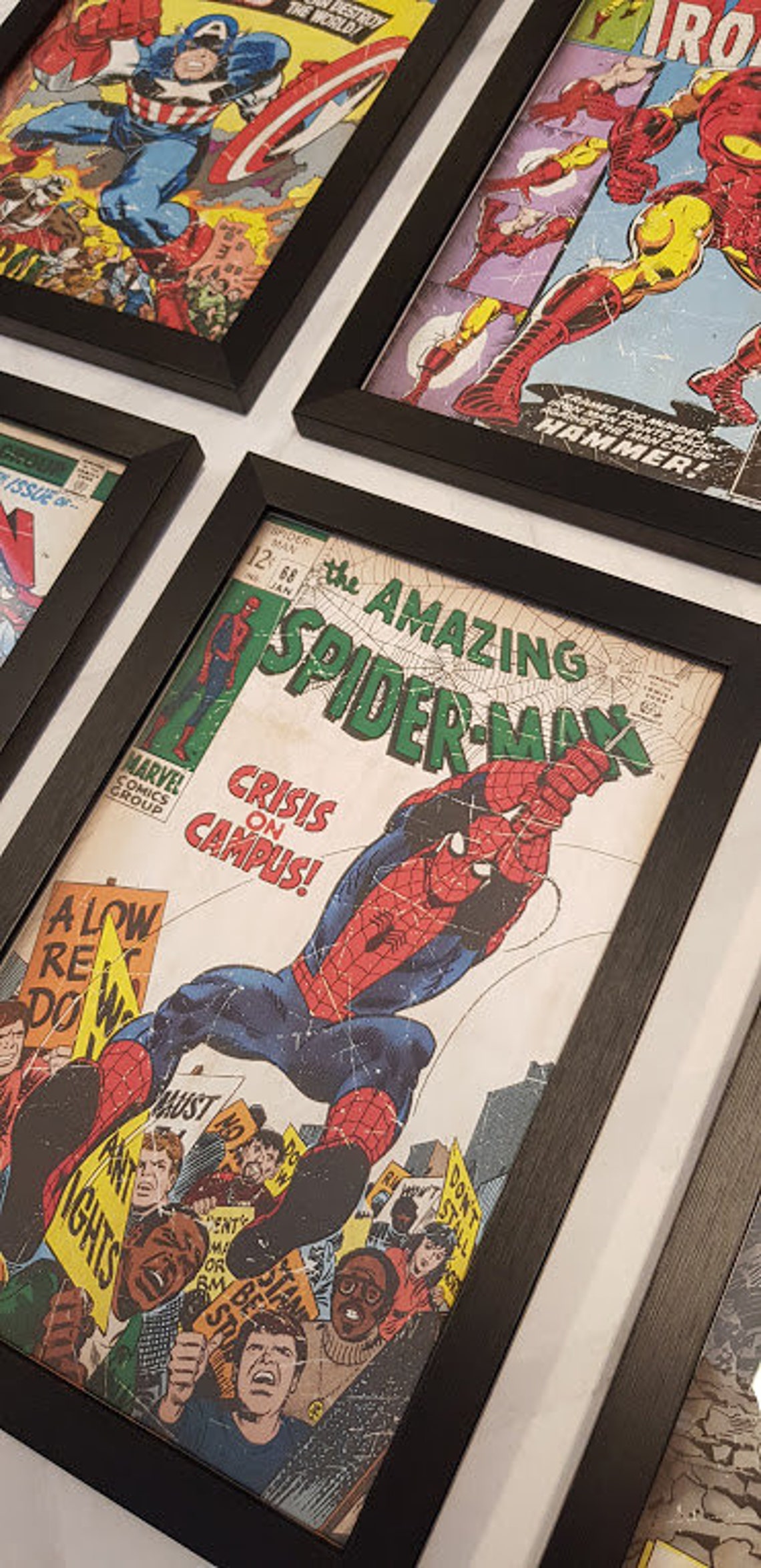 Spiderman Frame Spiderman Print Avengers Frames Superhero | Etsy