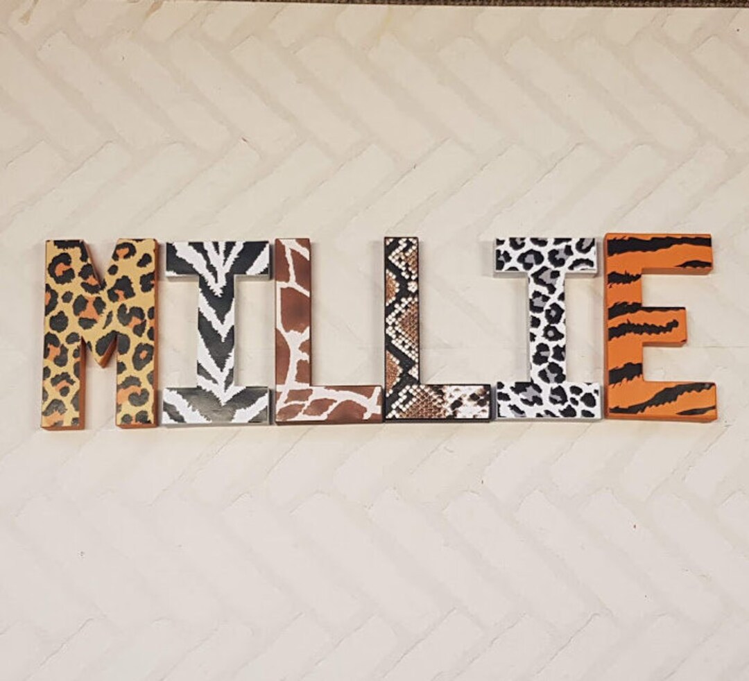 Animal Print Letters - Animal Print Theme Bedroom - Animal Print Kids ...