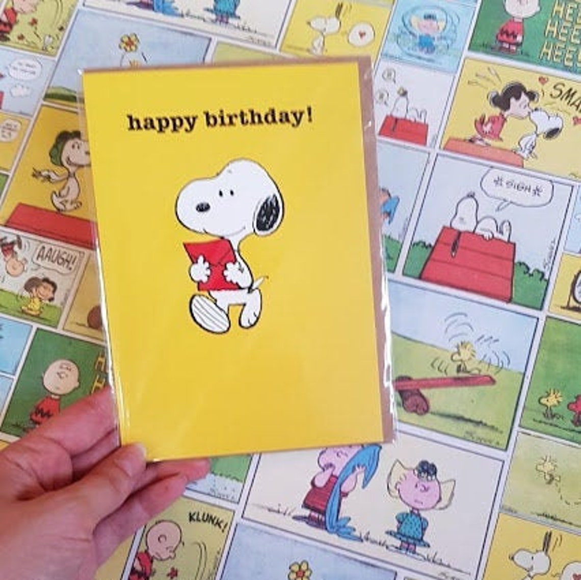Snoopy Birthday Card Snoopy Card Comic Book Card Happy | Etsy