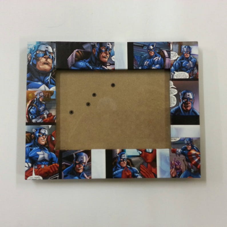 Captain America Frame Superhero Photo Frame Comic Book - Etsy UK