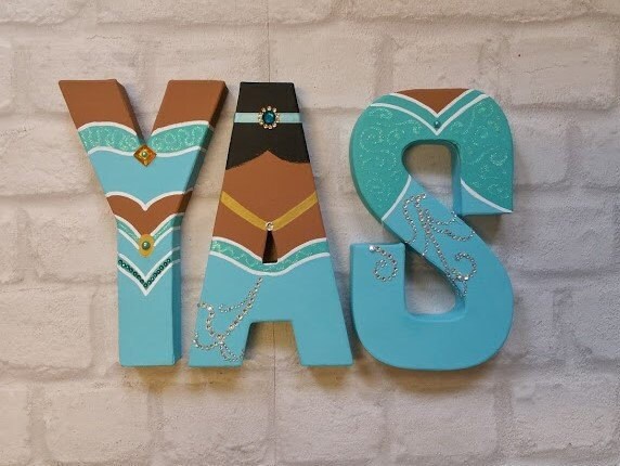 Princess Letters Personalized Hand Painted Papier Mache | Etsy