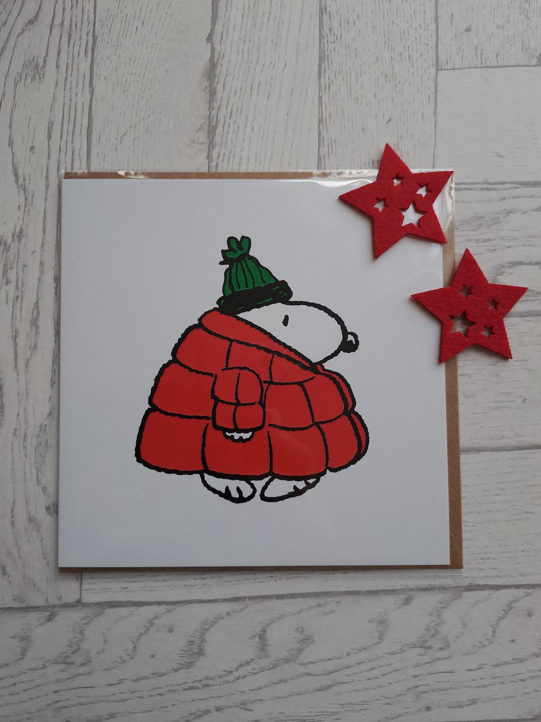 Snoopy Christmas Card Snoopy in Winter Coat Snoopy Card Christmas Card ...