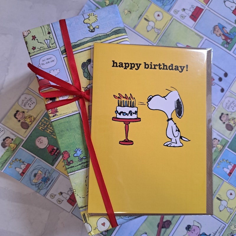 Snoopy Happy Birthday Card Etsy México