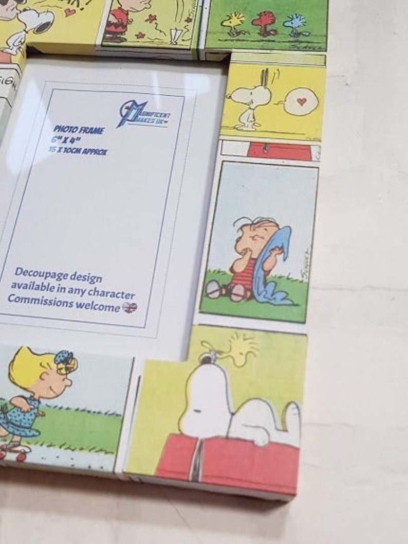 Snoopy Frame Peanuts Frame Comic Book Frame Decoupage - Etsy