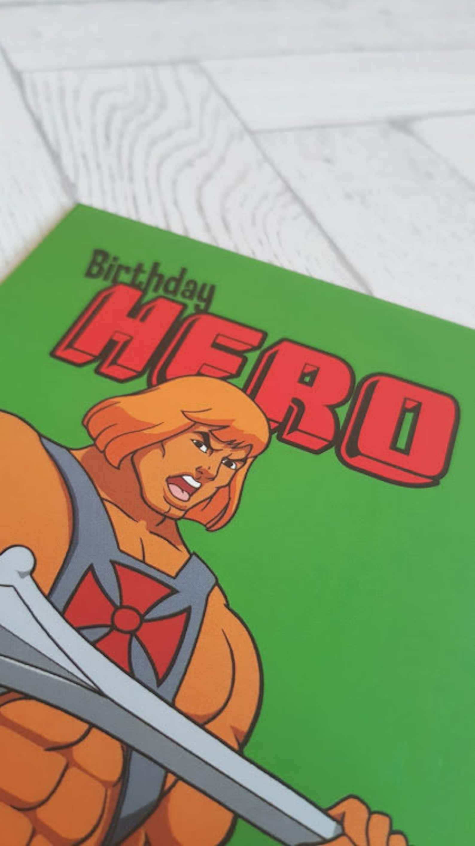 He-man Birthday Card Birthday Card Card for Him Card for - Etsy UK