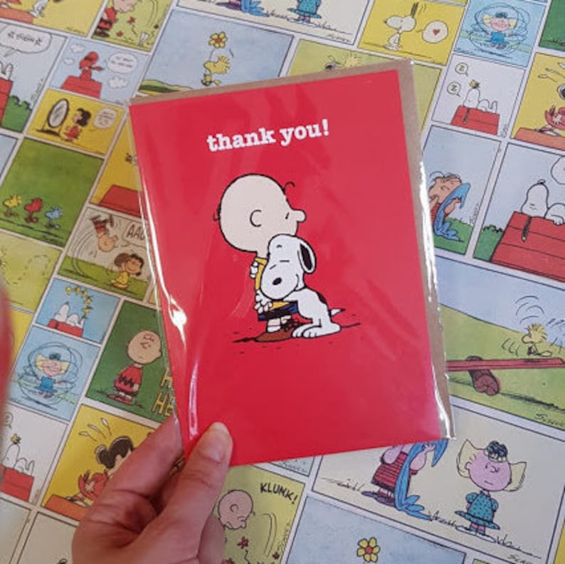 Snoopy Card Thank you Card Snoopy Card Snoopy Thankyou | Etsy