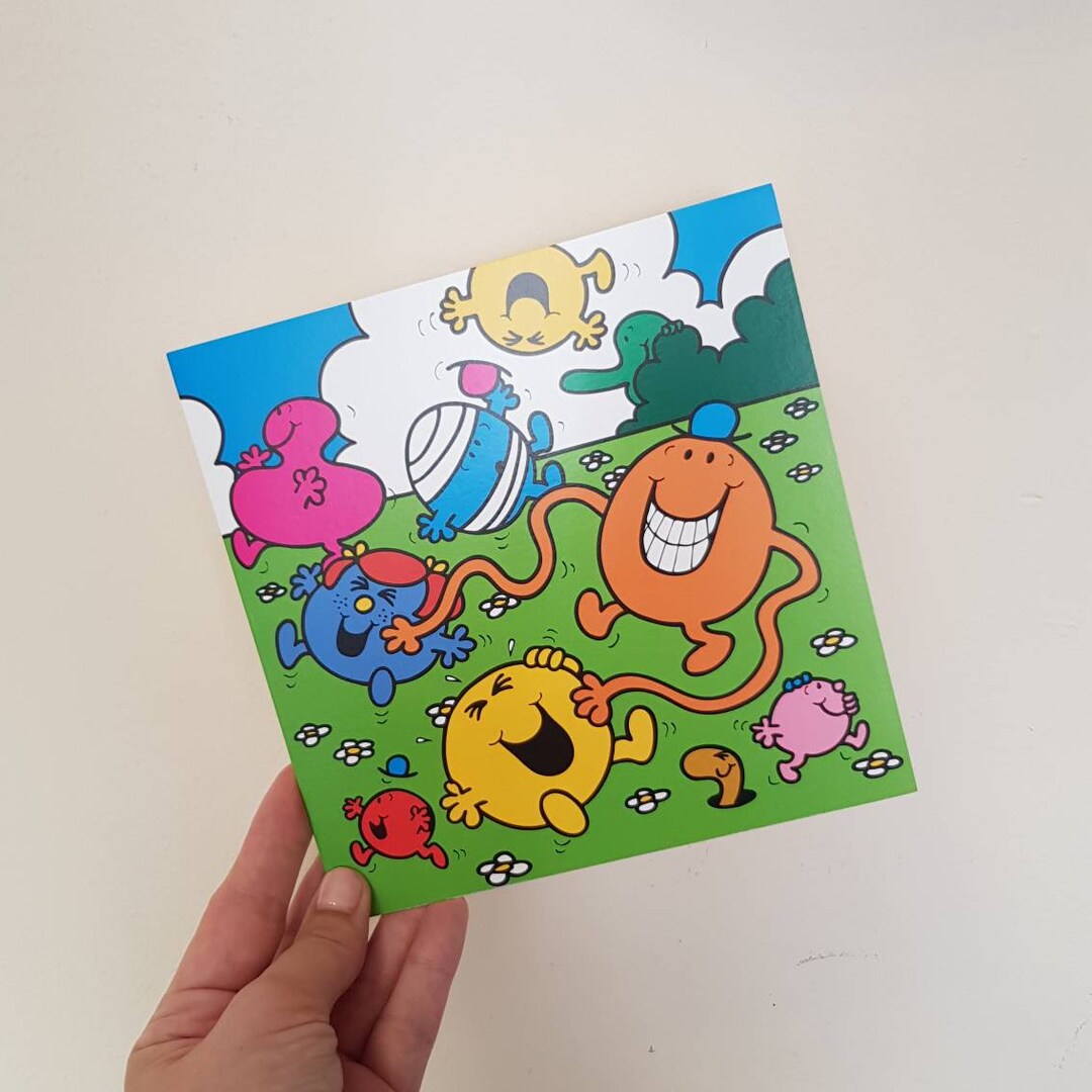 Mr. Men Card - Birthday Card - Mr. Men Birthday Card - Mr. Happy - Mr ...
